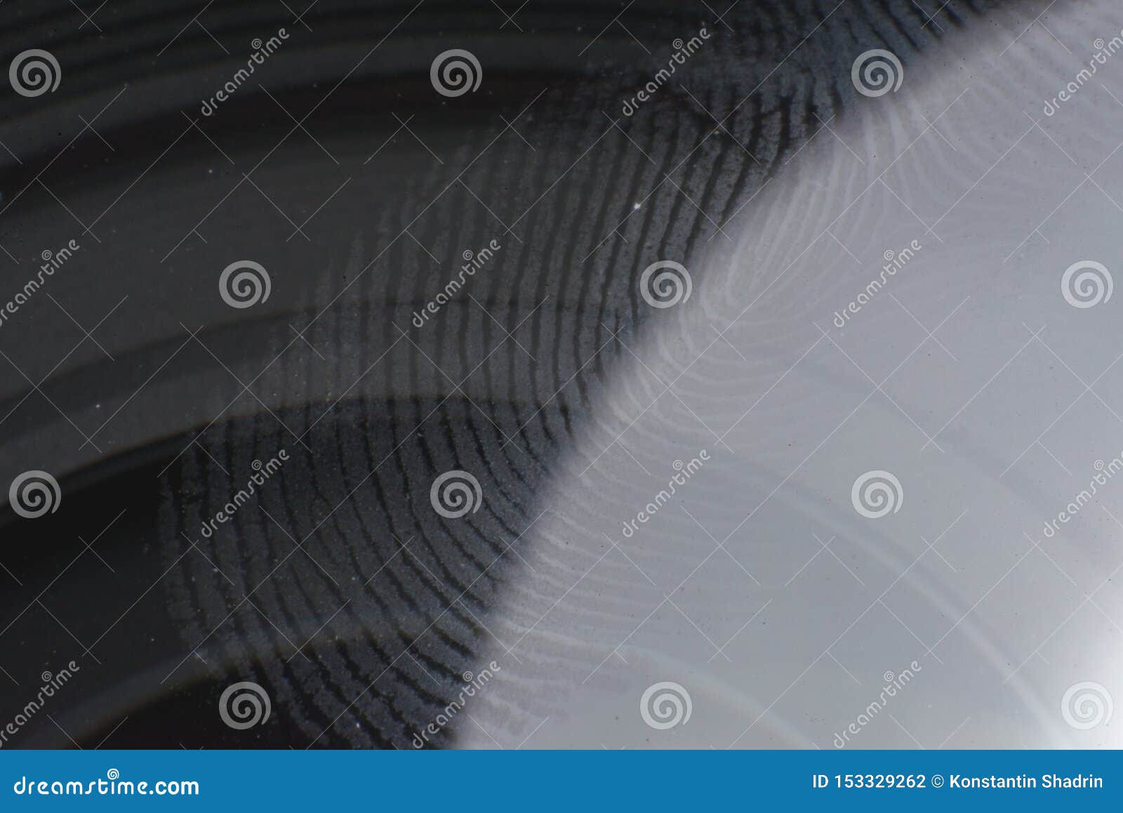 Fingerprint through Magnifying Glass Stock Photo - Image of ...