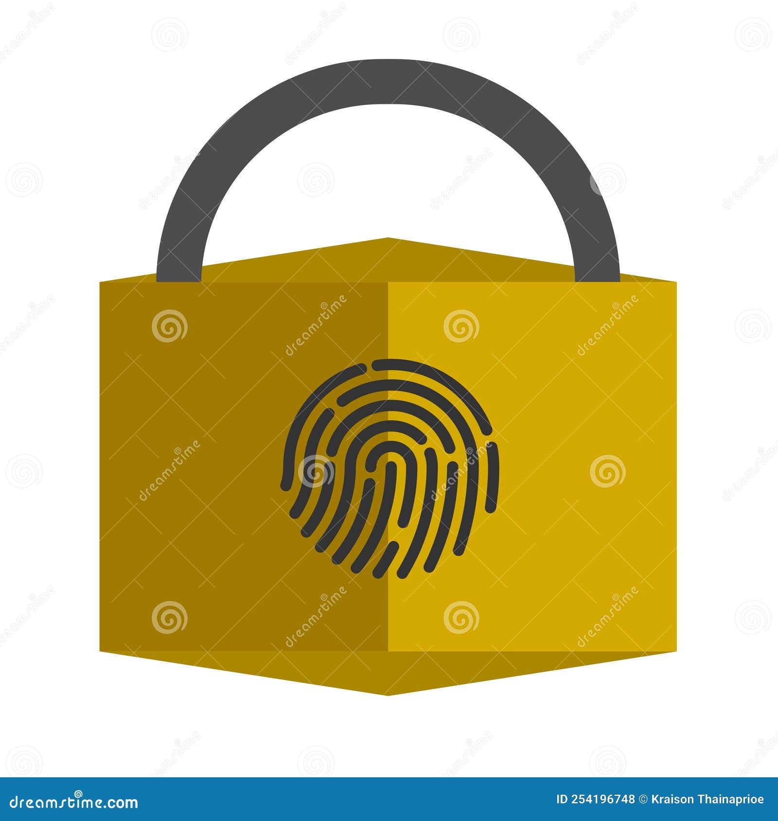 Fingerprint on Master Key , Vector Stock Vector - Illustration of ...