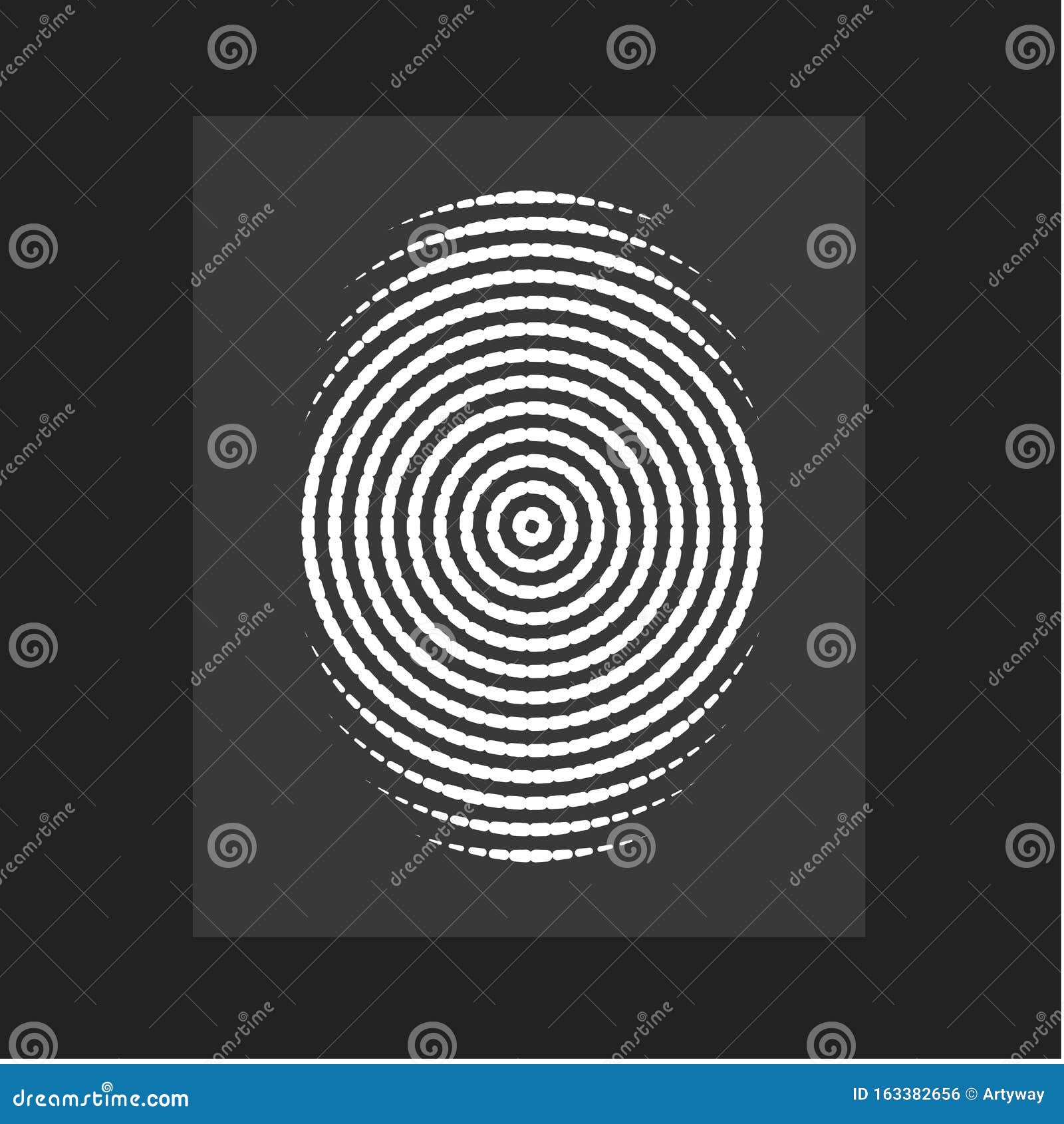 Fingerprint , Modern Vector. Flat Circular Lines Form, Centric Circle ...