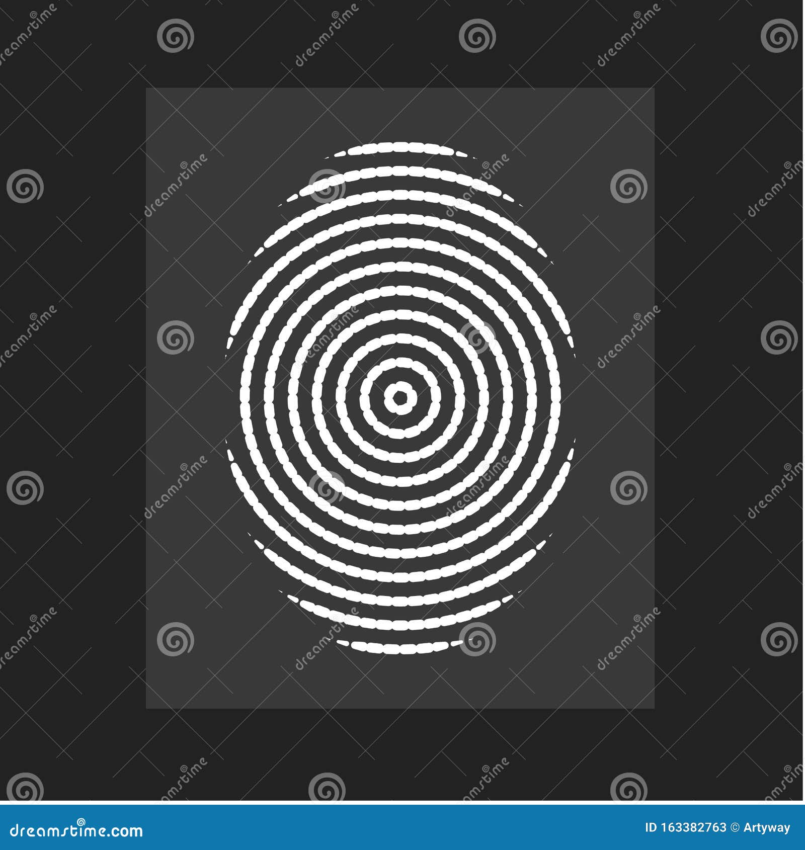 Fingerprint , Modern Vector. Flat Circular Lines Form, Centric Circle ...