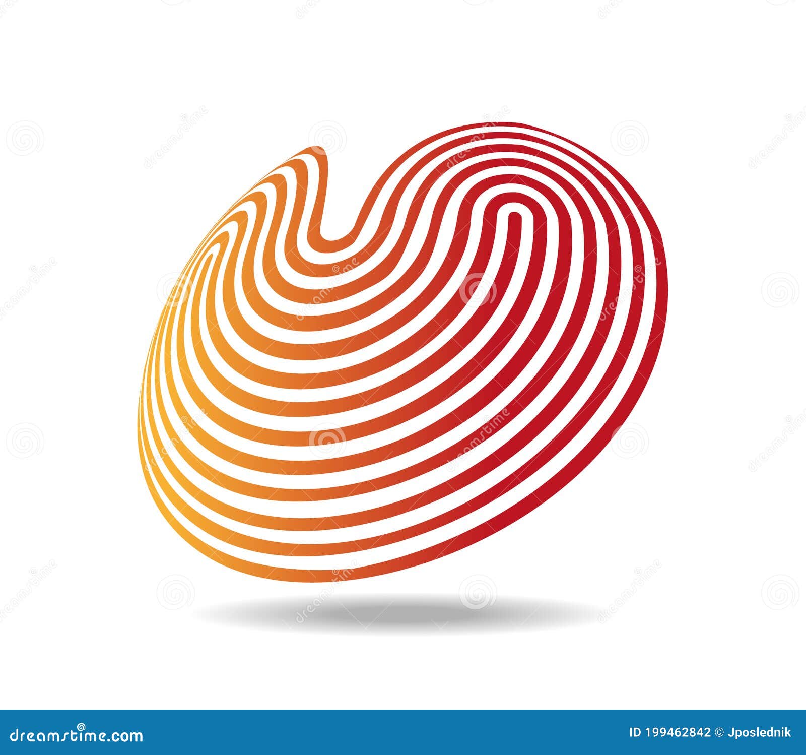 Fingerprint Multiple Parallel Lines Wound Around a Transparent Ball ...