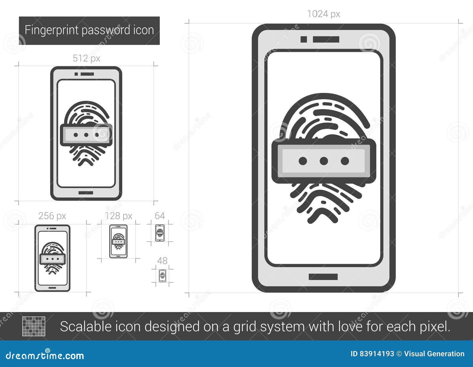 Fingerprint Password Line Icon. Stock Vector - Illustration of graphic ... Fingerprint Password Line Icon. Stock Vector - Illustration of graphic ...