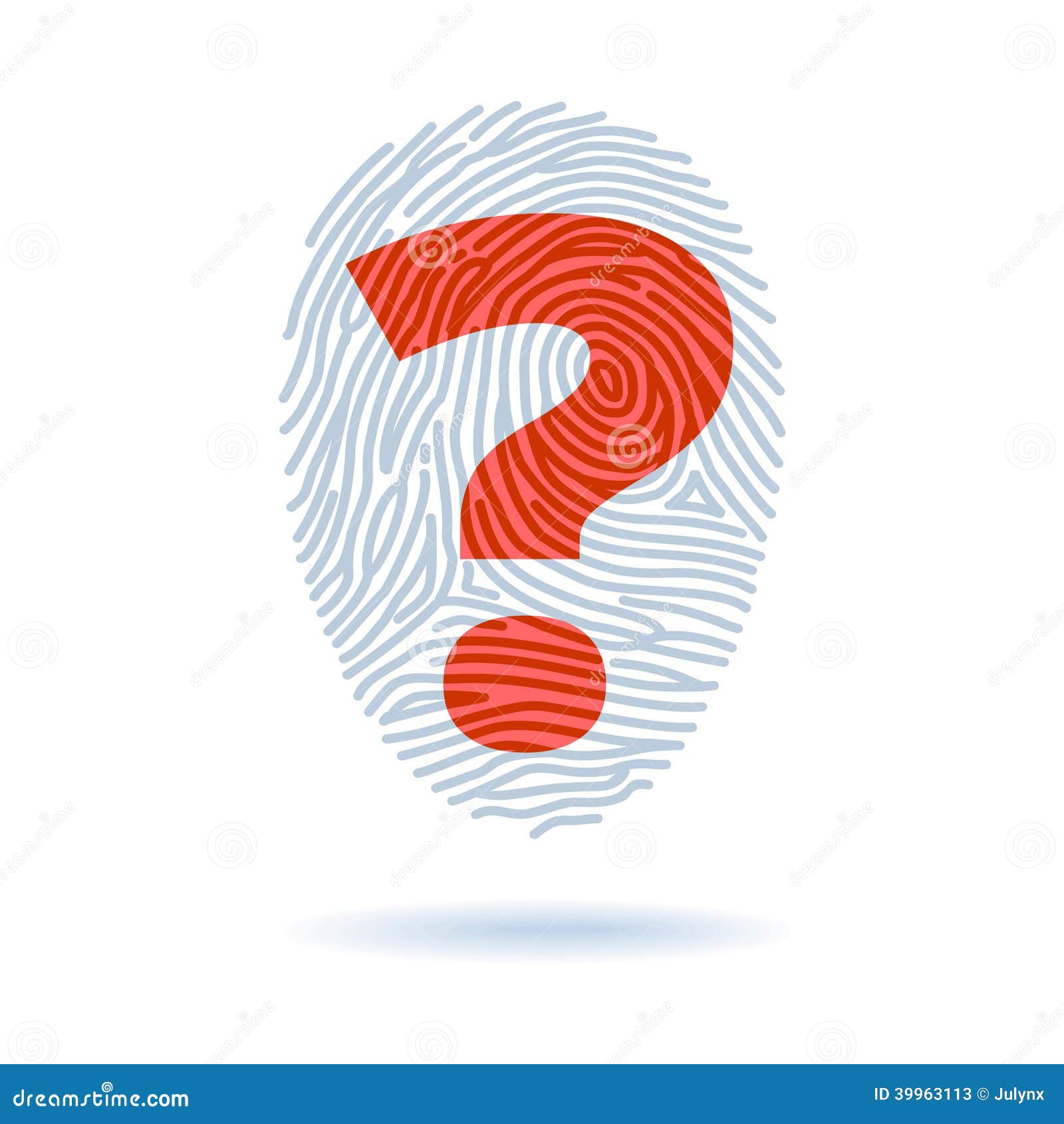 Fingerprint with Question Mark Stock Vector - Illustration of private ...