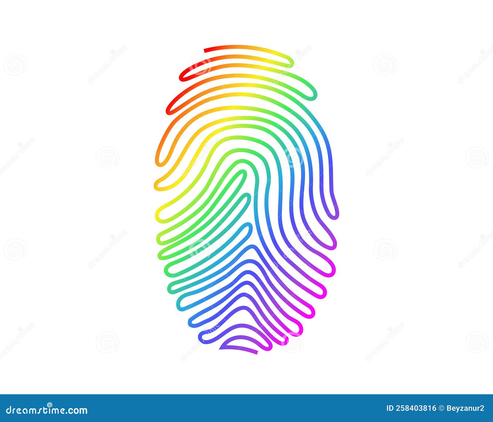Fingerprint_rainbow stock illustration. Illustration of business ...