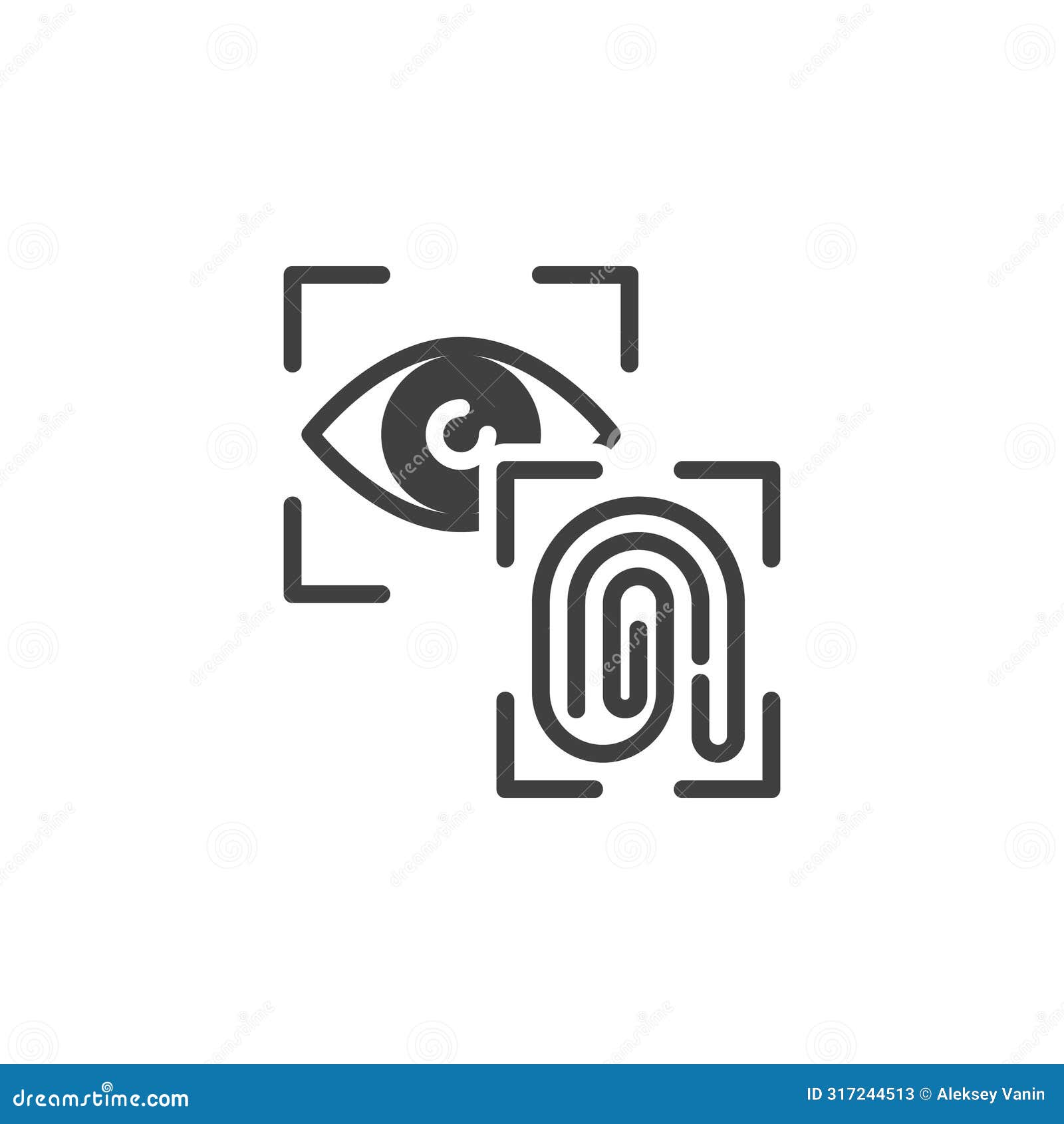 Iris Scanning System. Collage With Female Eye Retina In Process Of Scan ...