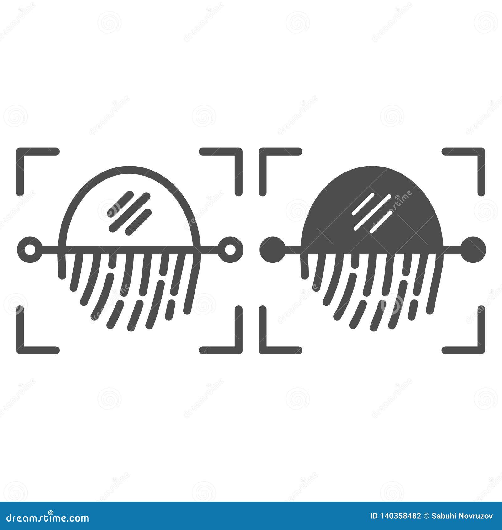 Fingerprint Focus, Icon In Line Design. Fingerprint, Focus, Recognition ...