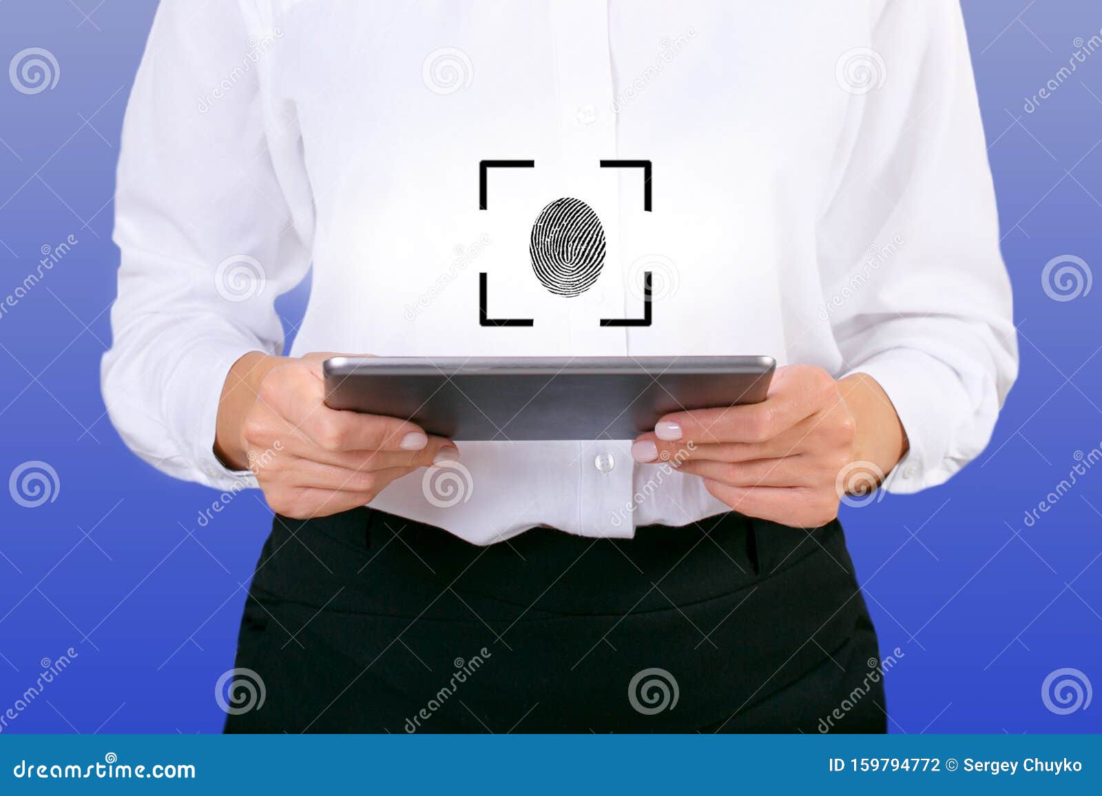 Fingerprint Recognition Technology for Digital Biometric Stock Photo ...