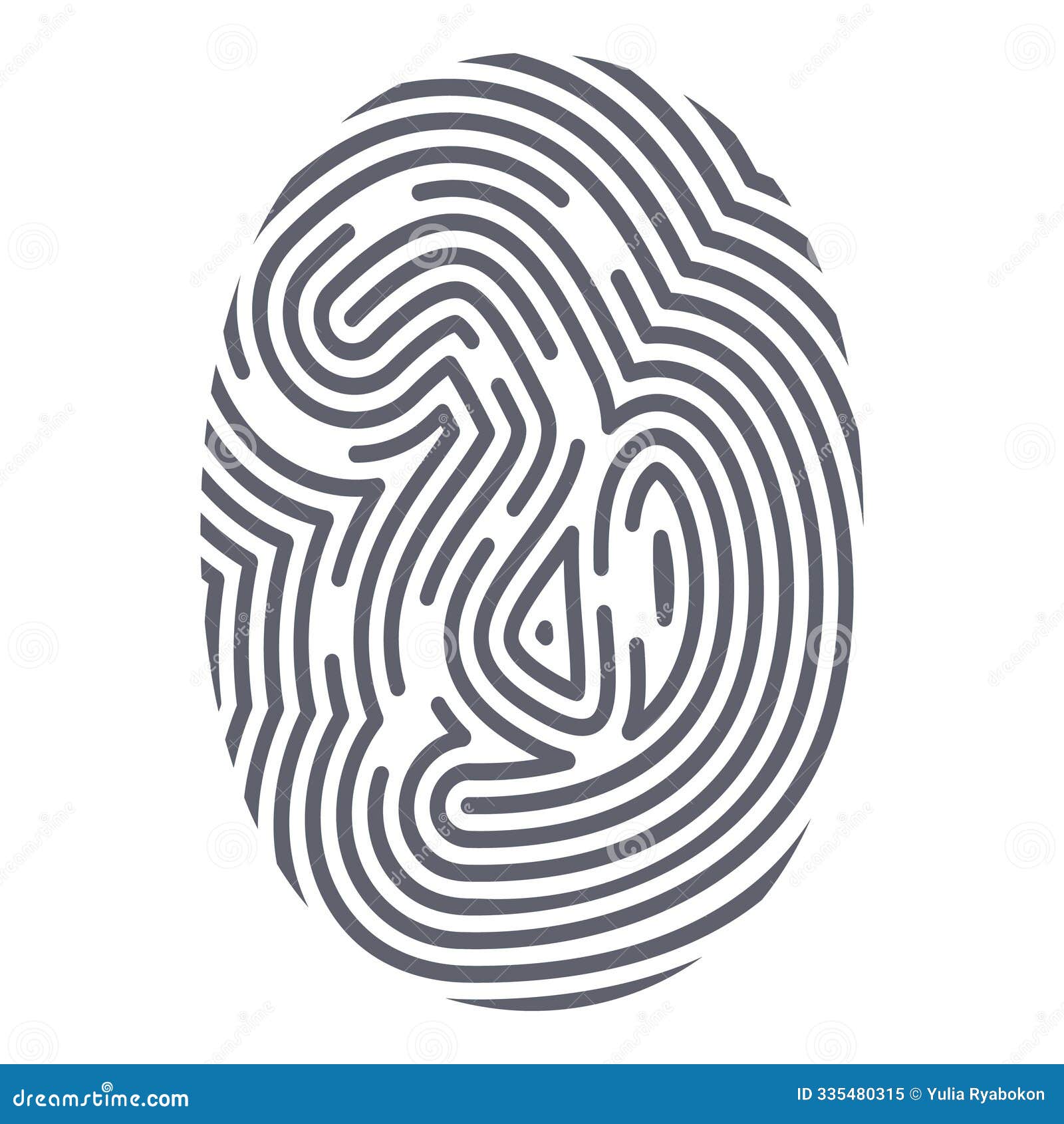 Fingerprint Showing Unique Identity and Security Access Stock Image ...