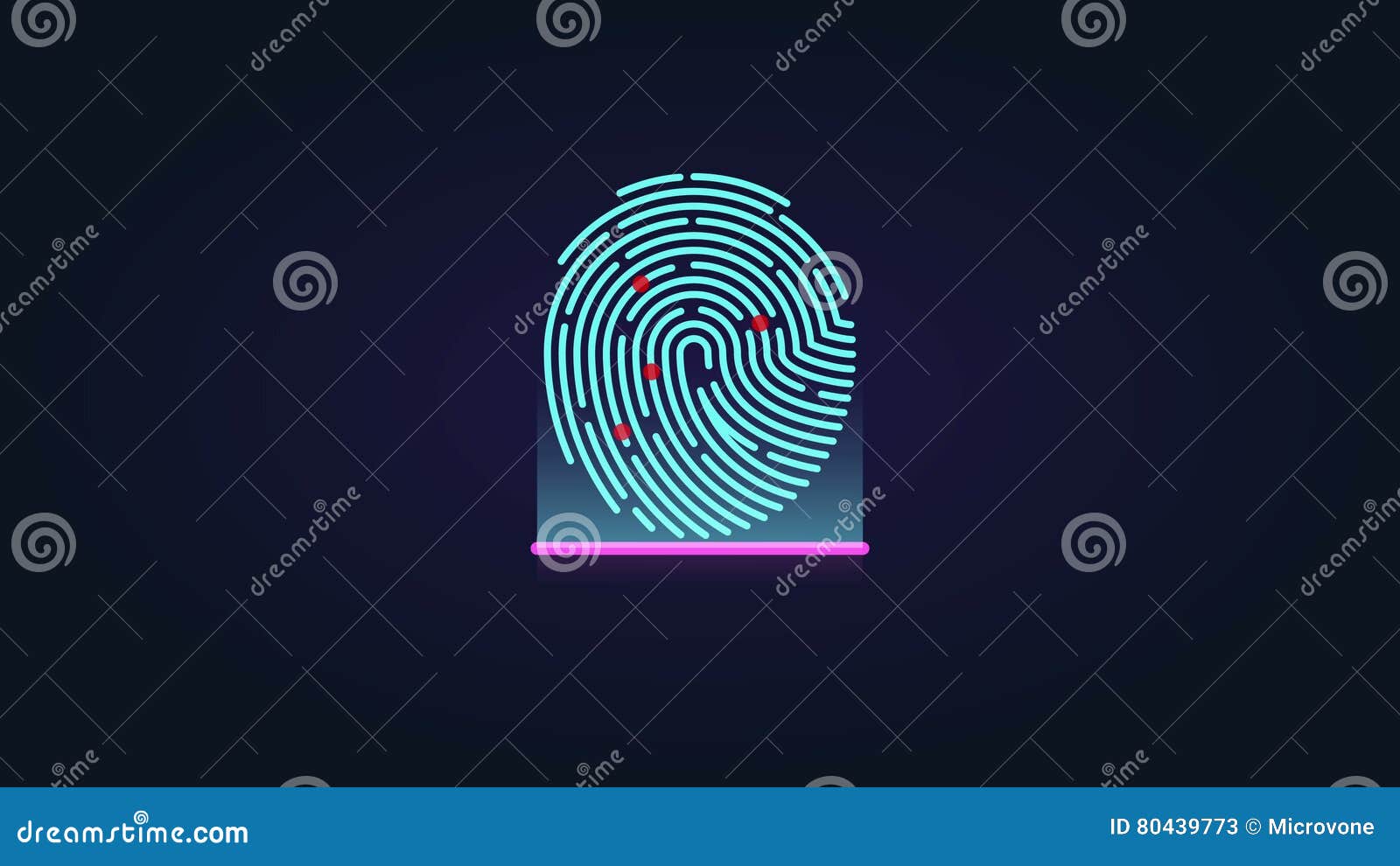 Fingerprint Scan Animation. Security Authorization Access Denied Video ...