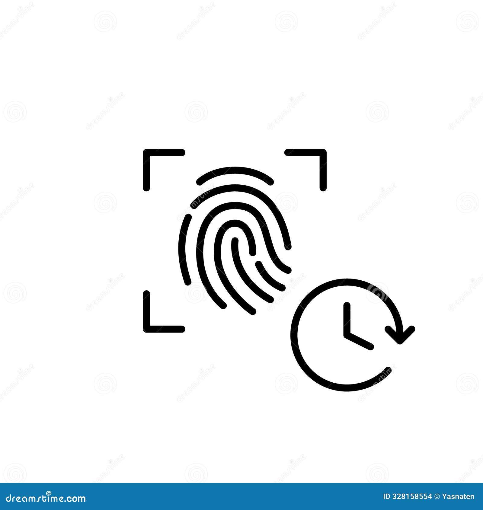 Fingerprint Scan and Clock. Timed Authentication, Scheduled Biometric ...