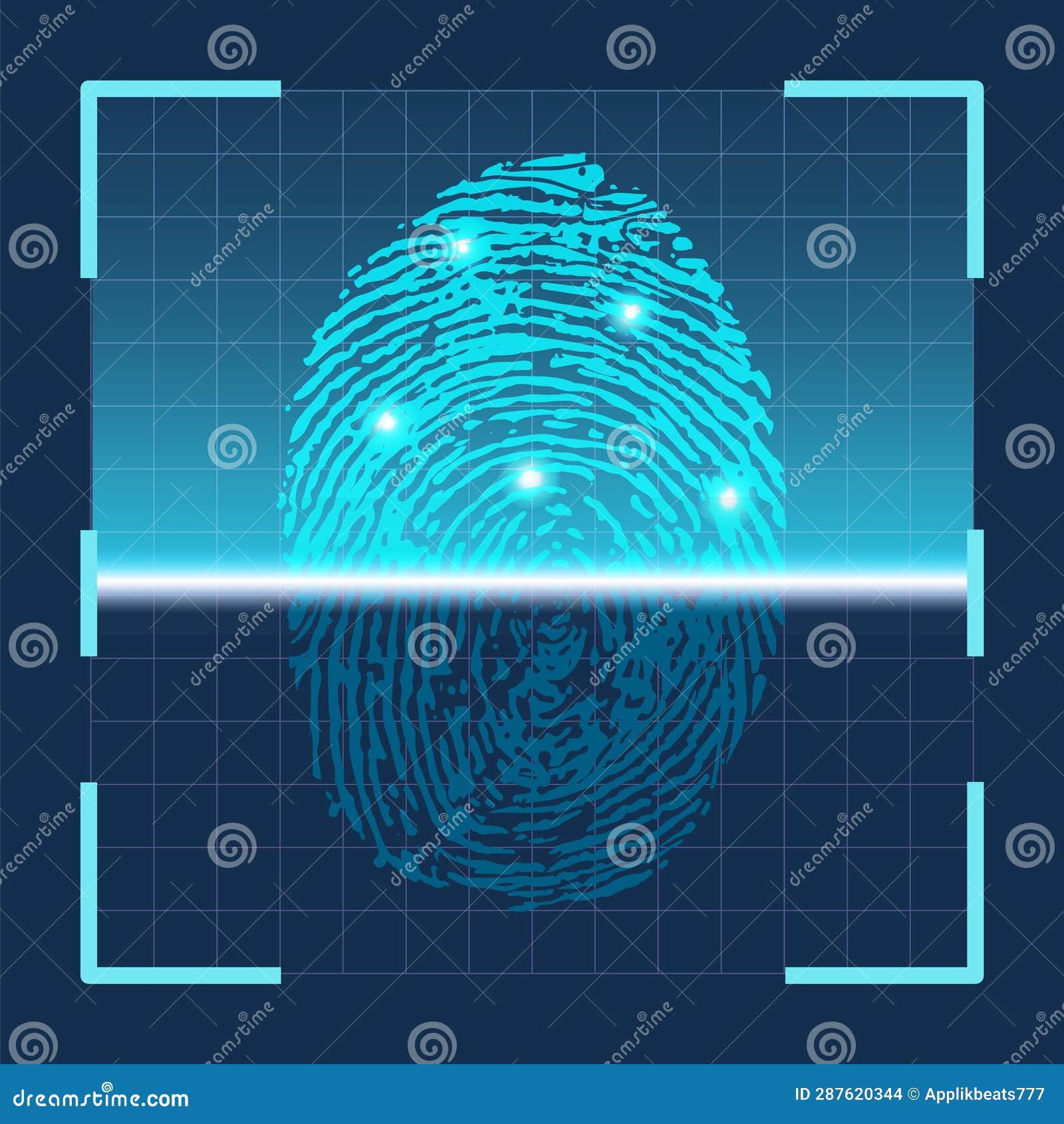 Biometric Thumb Scanner System Royalty-Free Stock Photography ...