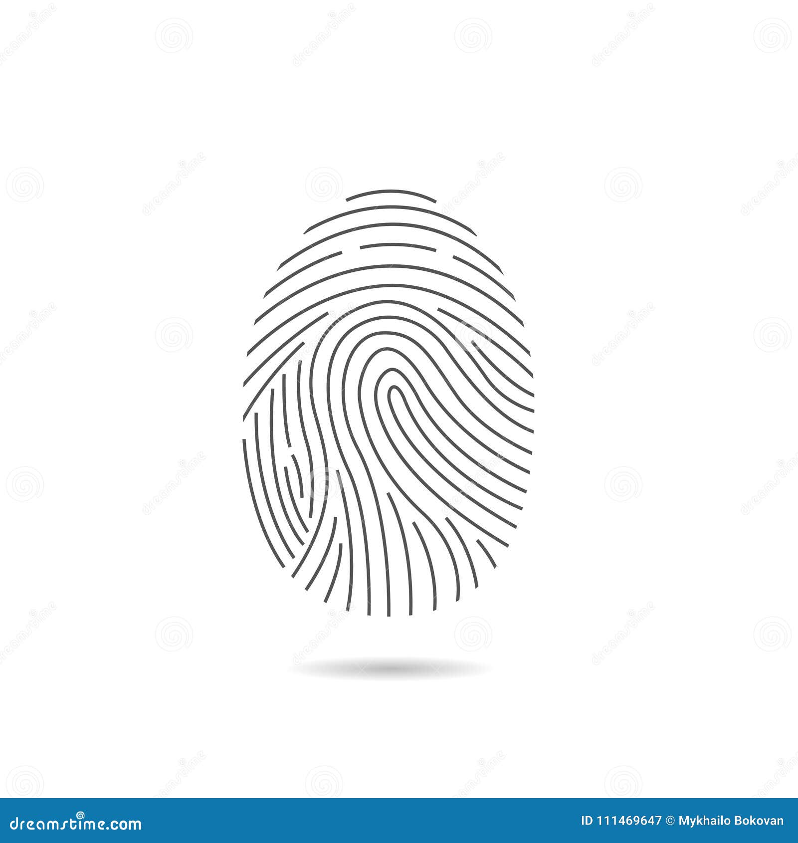 Fingerprint Scan Icon Cartoon Vector | CartoonDealer.com #111469647