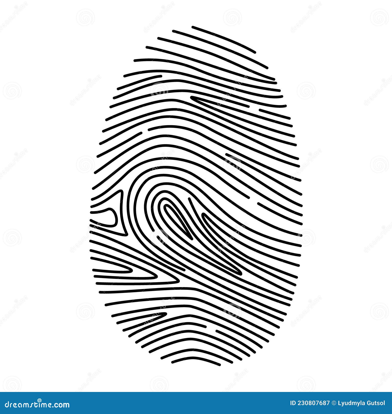 Fingerprint. Scan Icon. Thumbprint. Personal Identification ...
