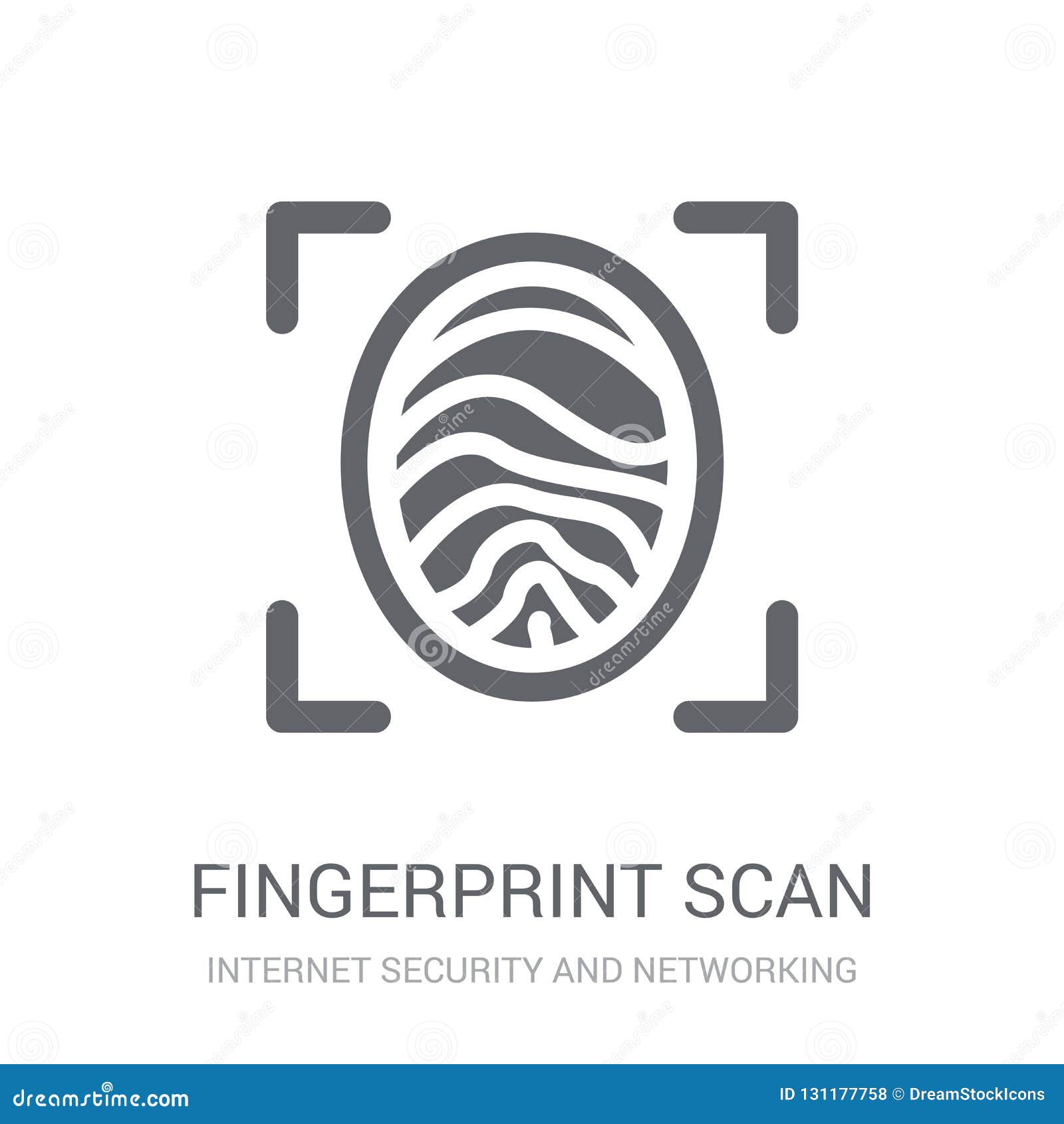 Fingerprint Scan Icon. Trendy Fingerprint Scan Logo Concept on W Stock ... Fingerprint Scan Icon. Trendy Fingerprint Scan Logo Concept on W Stock ...
