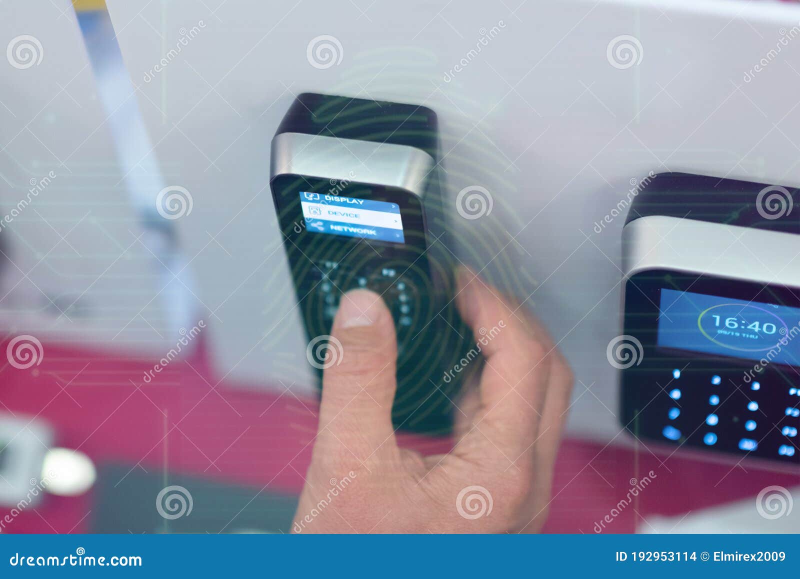 Fingerprint Scan Provides Security Access with Biometrics Identification. Business Technology ...