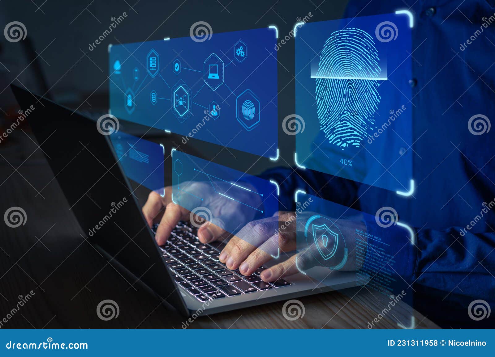 Fingerprint Scan For Secure Access To Protected Data Network With ... Fingerprint Scan For Secure Access To Protected Data Network With ...