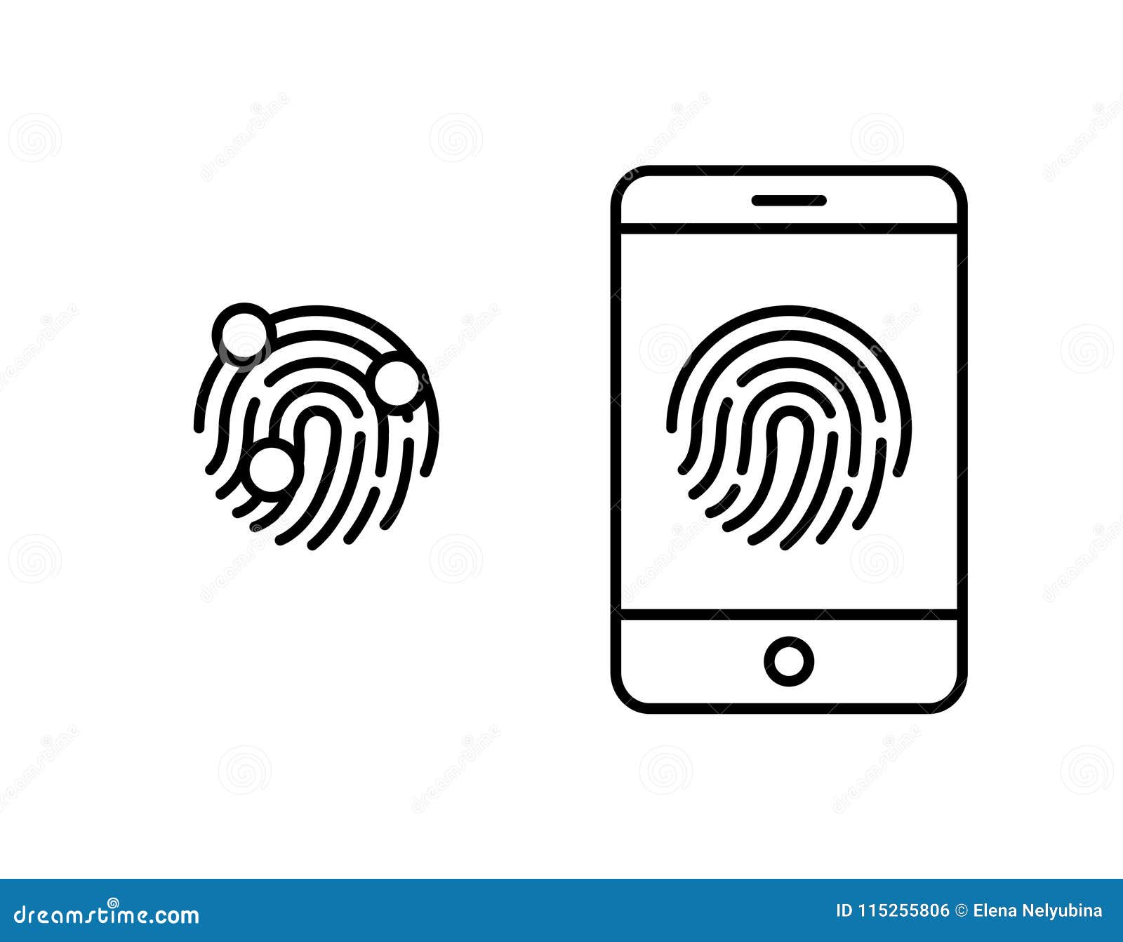 Fingerprint Scaner Simple App Icon, Authentication Symbol, Digital ... Fingerprint Scaner Simple App Icon, Authentication Symbol, Digital ...