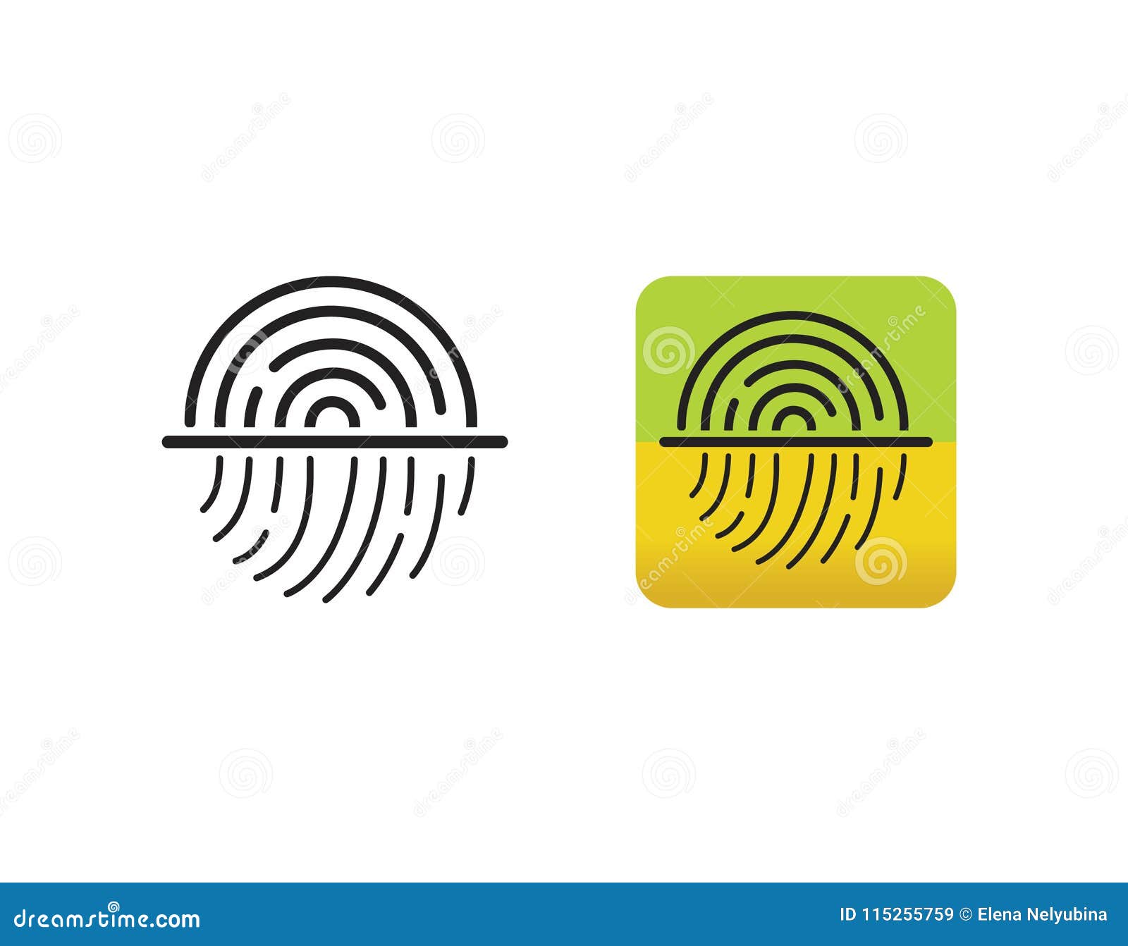 Fingerprint Scaner Simple App Icon, Authentication Symbol, Digital ...