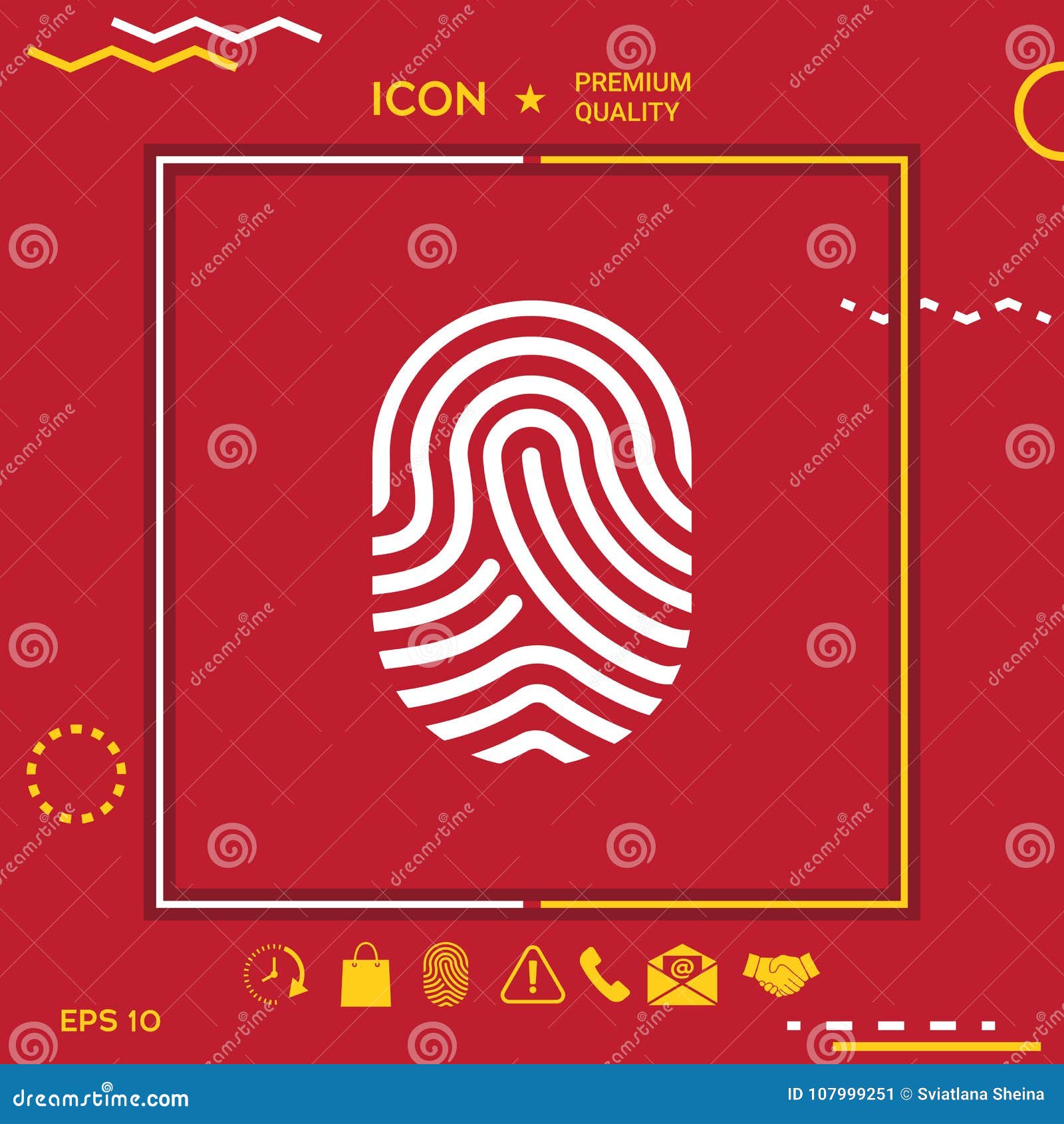 Fingerprint. Scanned Finger Icon Stock Vector - Illustration of ...