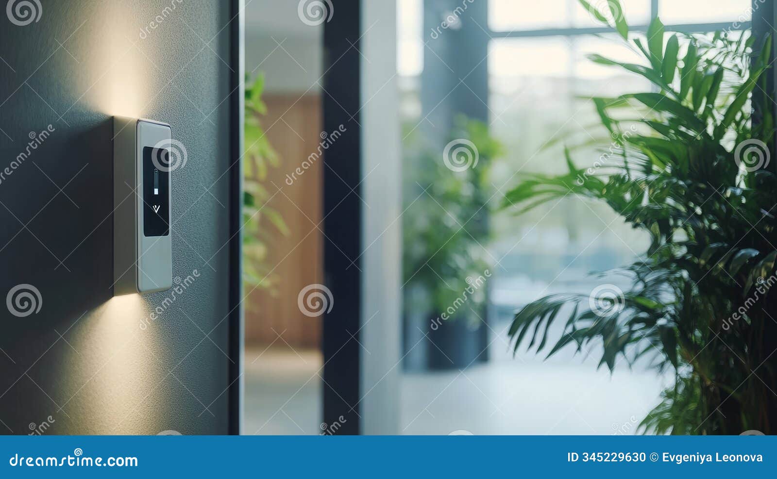 Fingerprint Scanner Access Control System Installed at Office Entrance ...