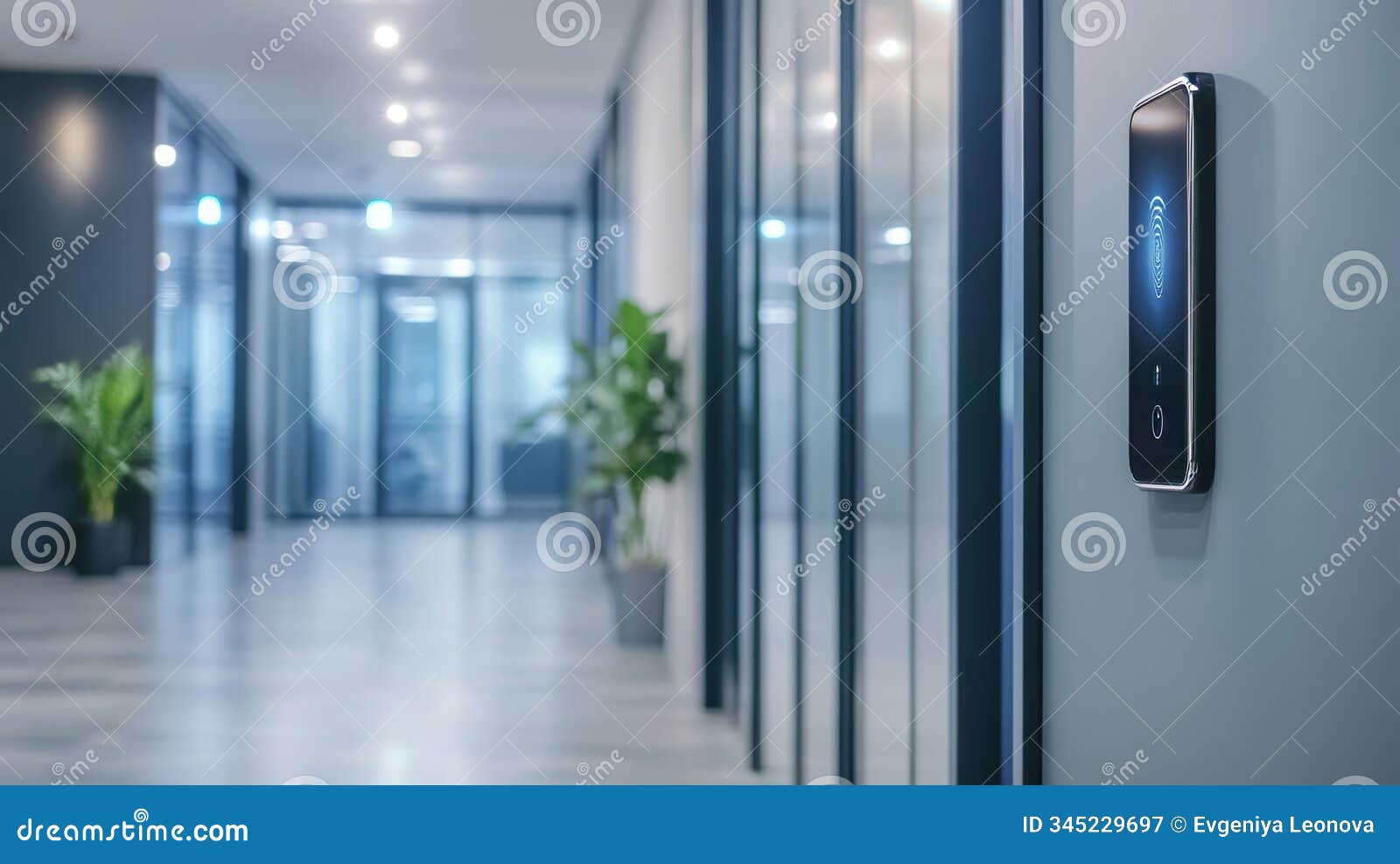 Fingerprint Scanner Access Control System Installed on Wall by Office ...