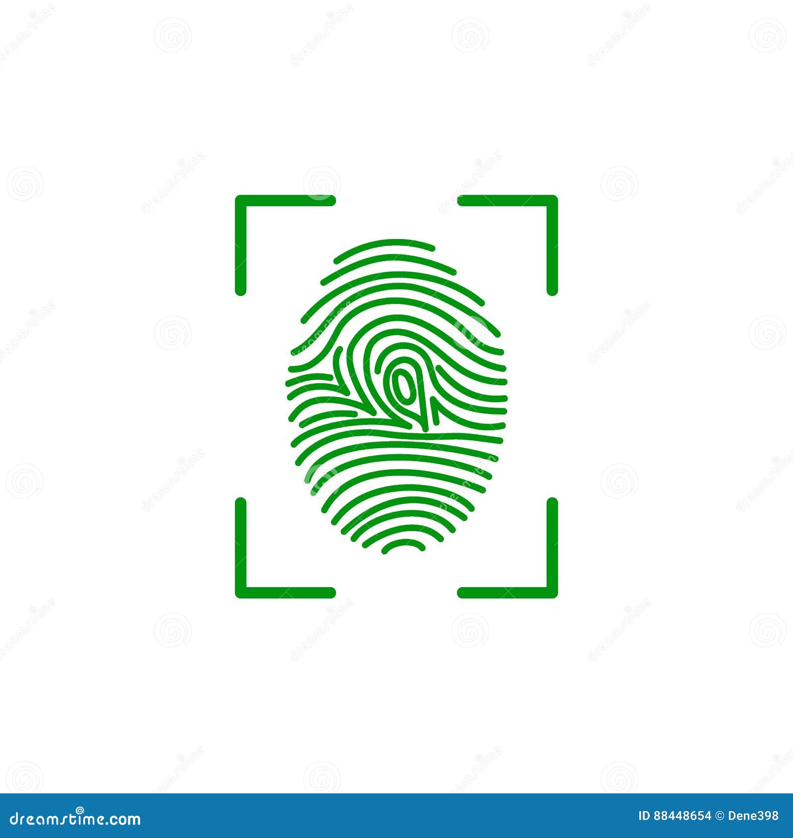 Fingerprint on Scanner Access Stock Vector - Illustration of ...