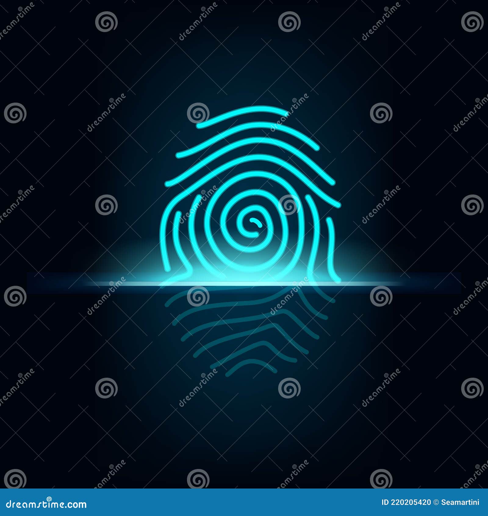 Fingerprint Scanner, Biometric Access Control Stock Vector ...