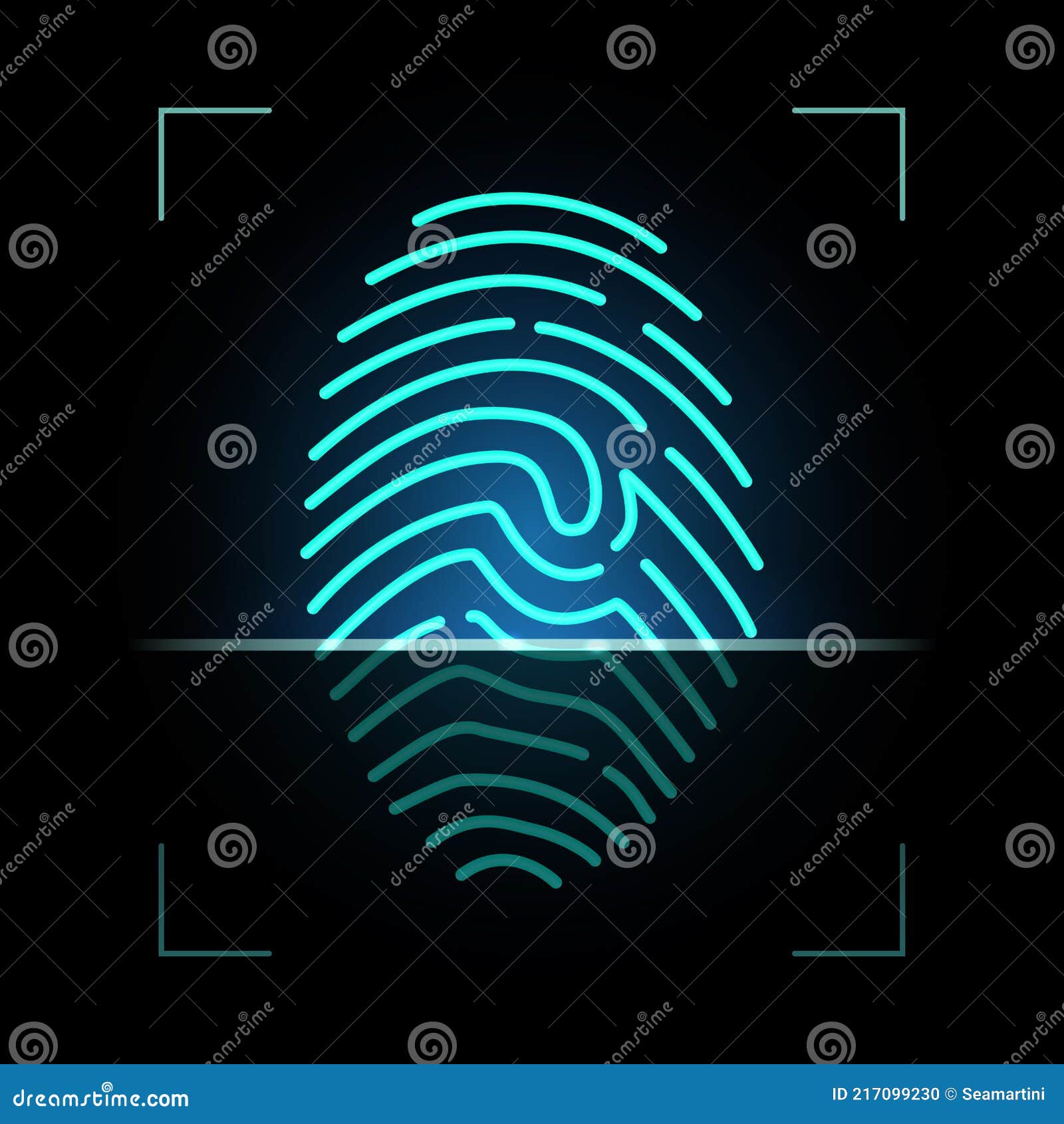 Fingerprint Scanner, Biometric Finger Print Access Stock Vector ...