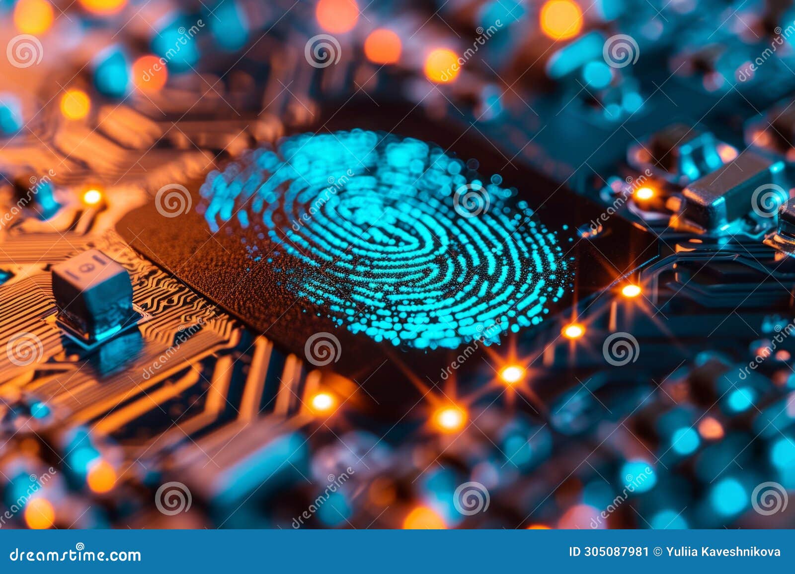 Fingerprint Scanner Digital Footprint Computer Security Safety Tracking ...