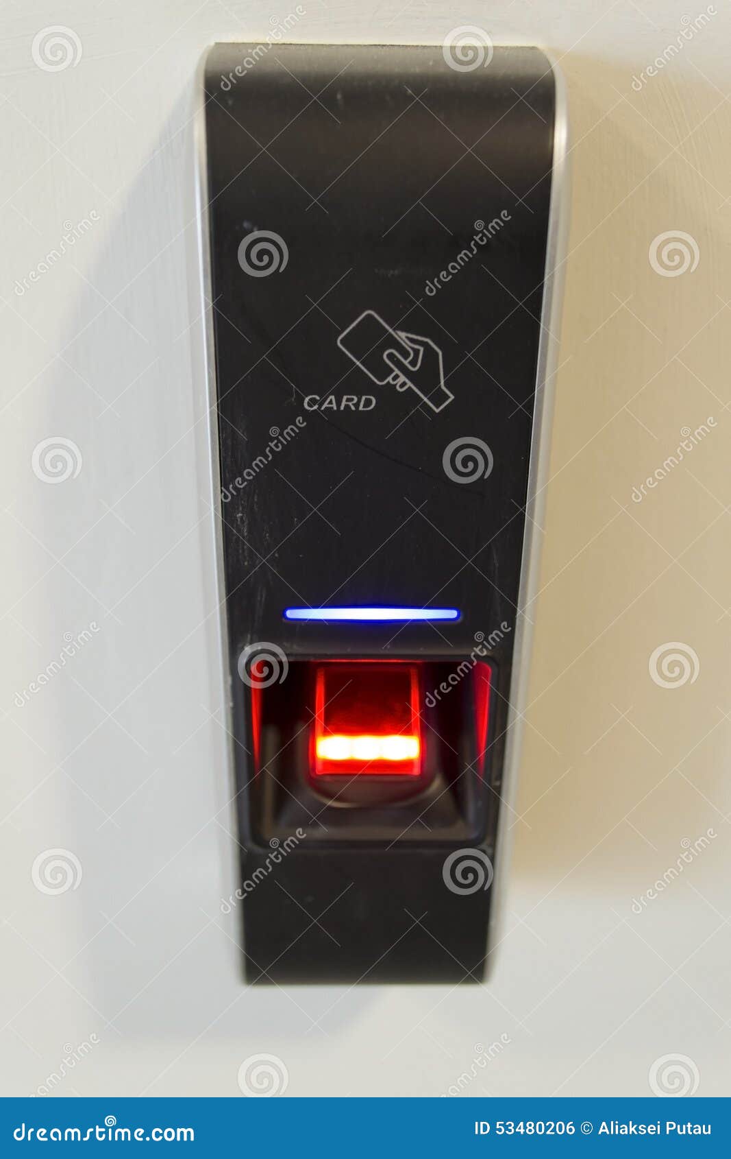 Fingerprint scanner stock photo. Image of entry, block - 53480206