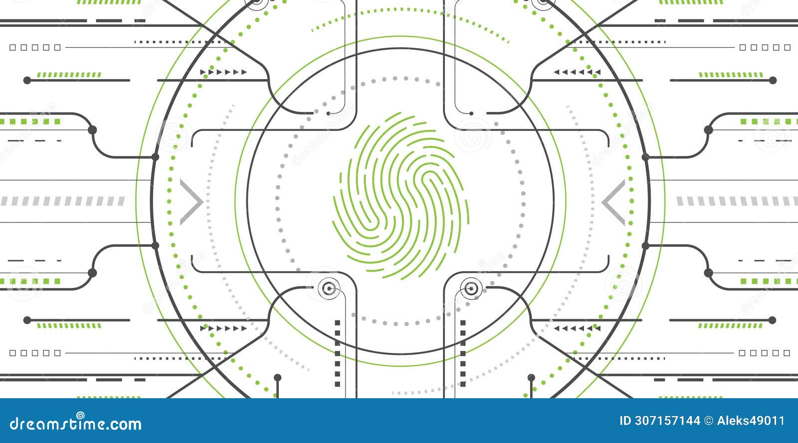 Fingerprint Scanner. Security Access Sign.Safety Lock. Vector ...