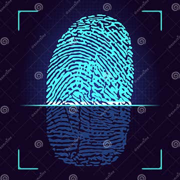 Fingerprint scanner. stock vector. Illustration of personal - 84654317
