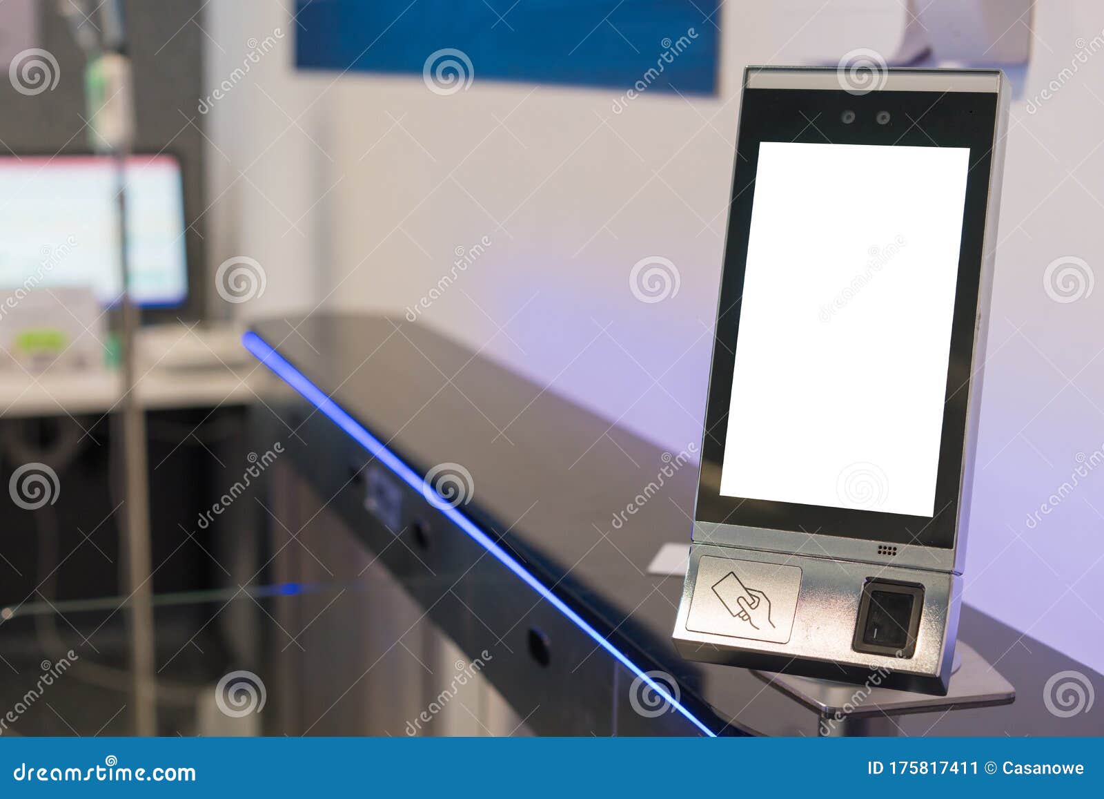 Fingerprint Scanner on Wall To Record Working Time or Enter Security ...