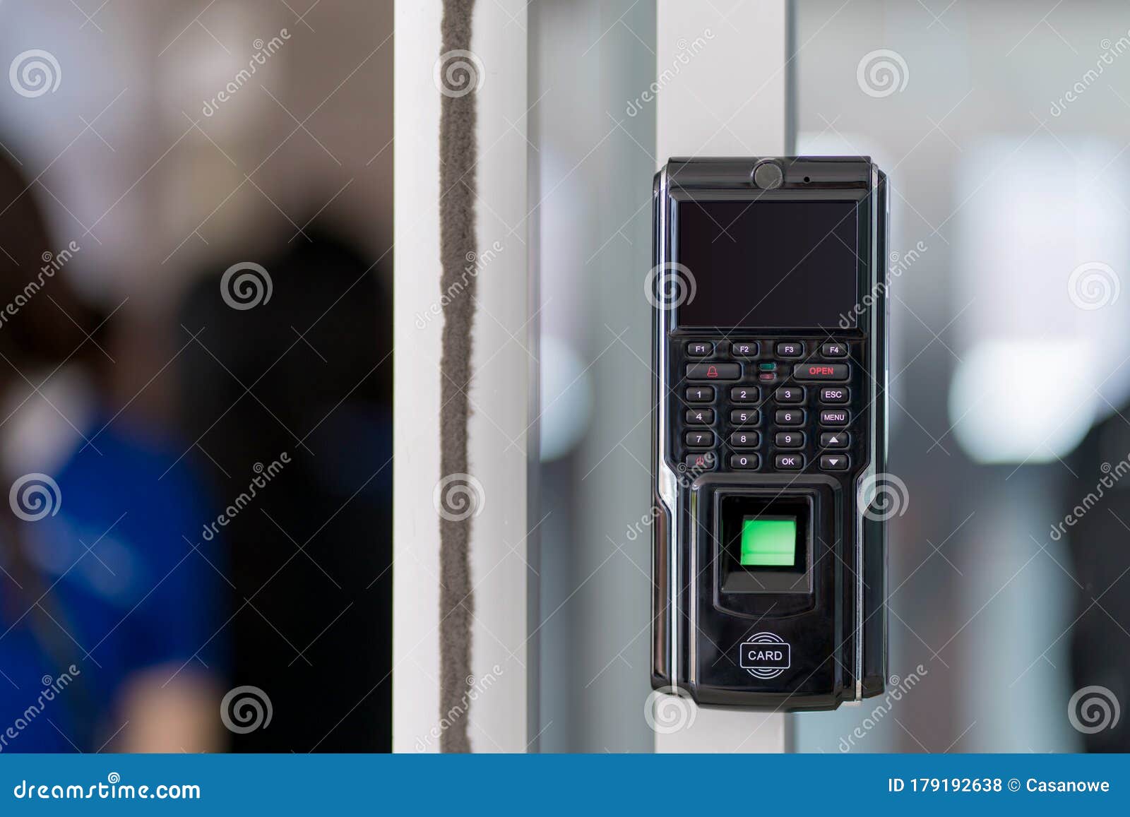 Fingerprint Scanner on Wall To Record Working Time or Enter Security ...