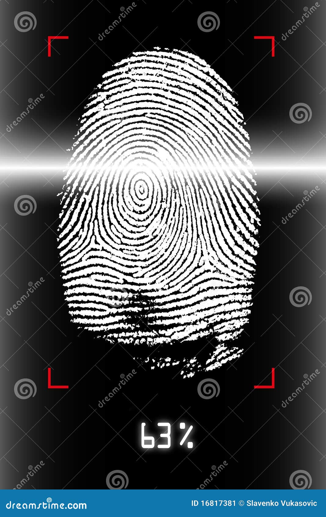 Fingerprint scanning stock illustration. Illustration of technology ...