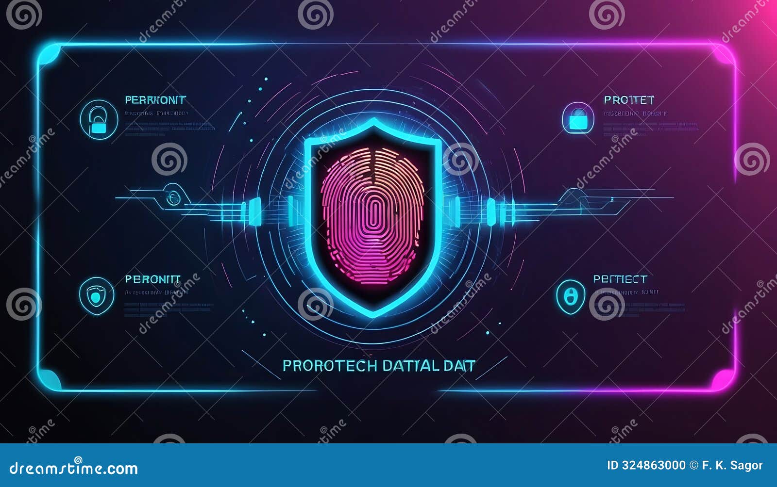 Data Security Technology Background Stock Illustration - Illustration ...