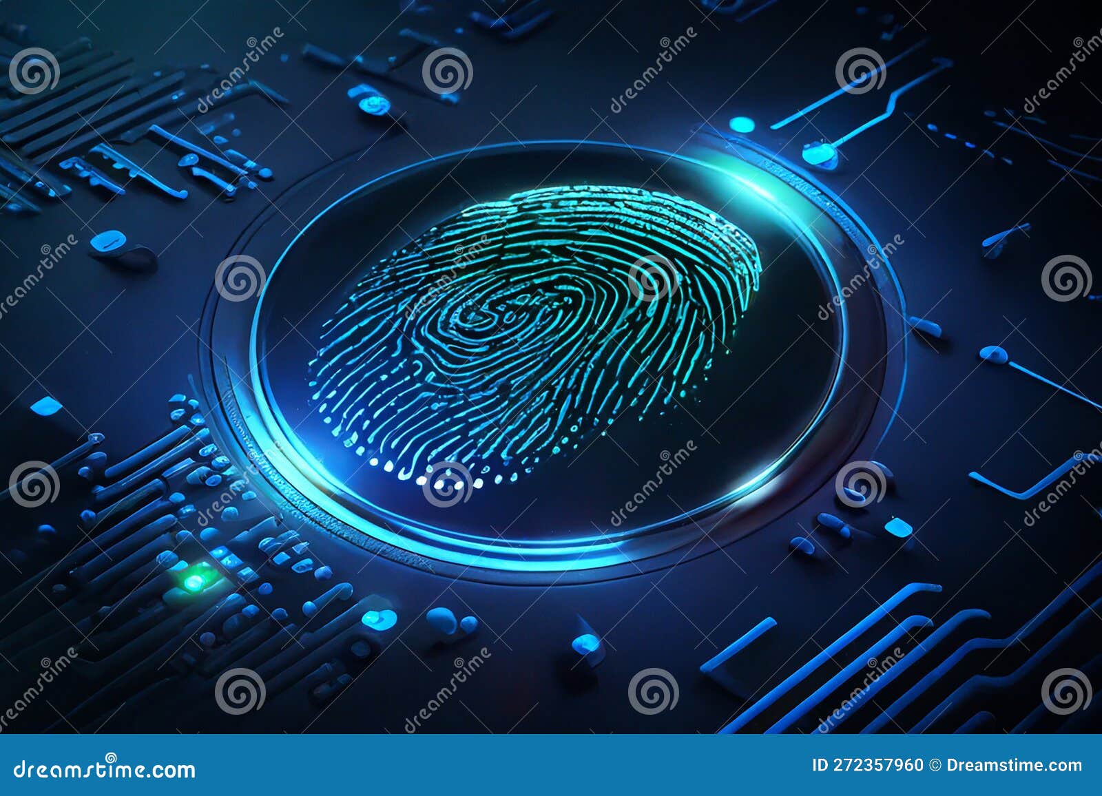 Fingerprint Scanning, Biometric Identification and Security Login Stock ...
