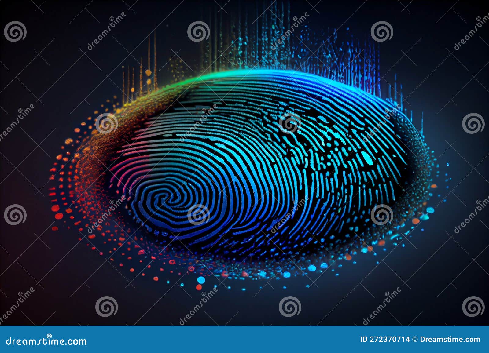 Fingerprint Scanning, Biometric Identification and Security Login Stock ...