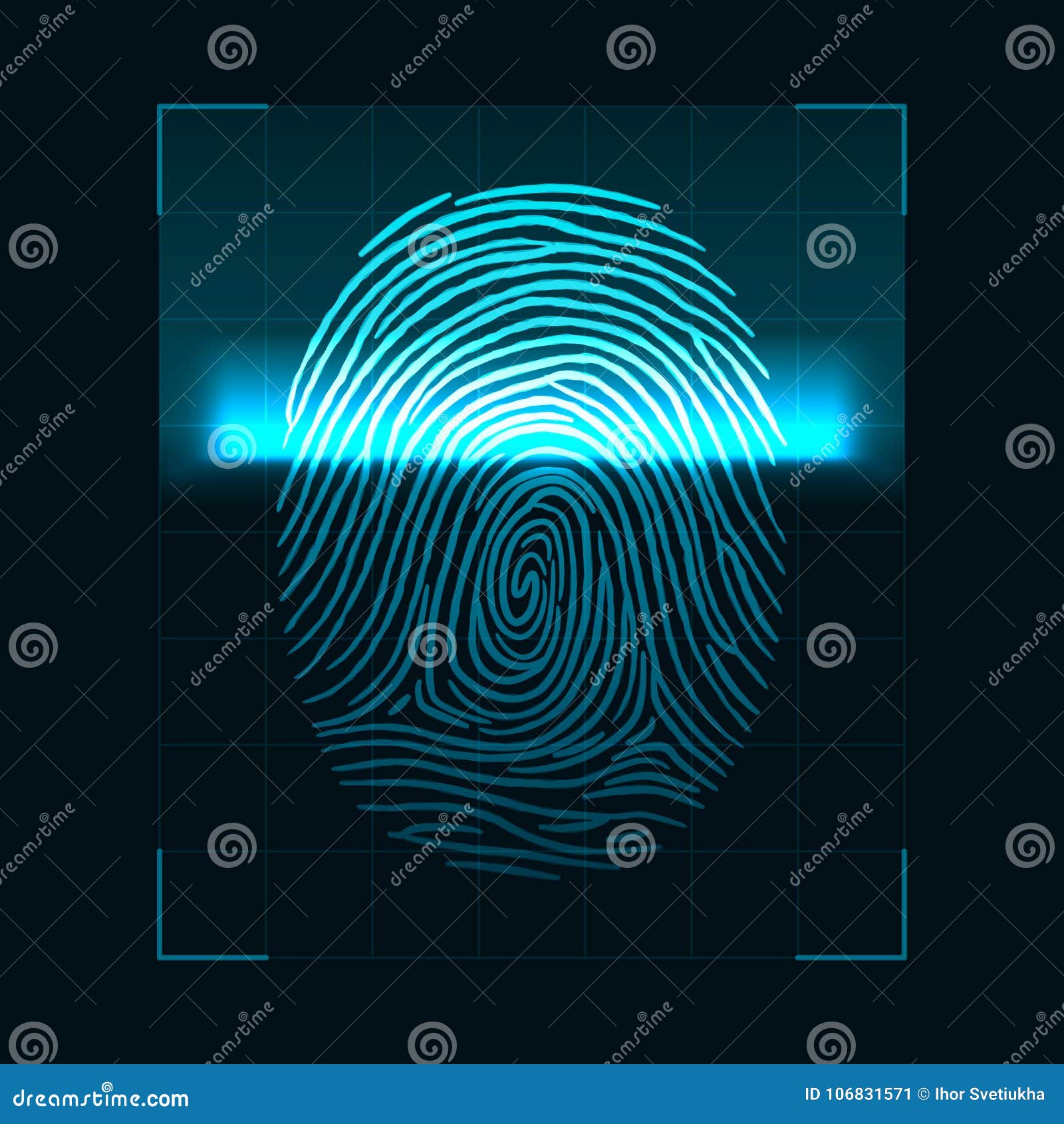 Fingerprint Scanning Concept. Digital Biometric Security System and ... Fingerprint Scanning Concept. Digital Biometric Security System and ...