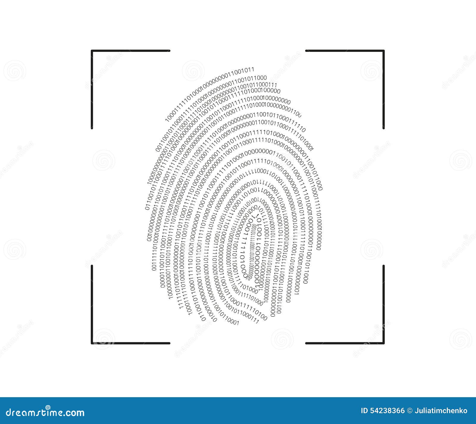 Fingerprint Scanning Identification System, Futuristic Sci-fi Red ...