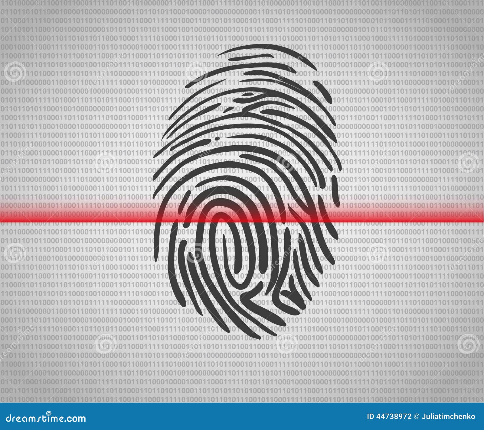 Fingerprint scanning stock vector. Illustration of identity - 44738972