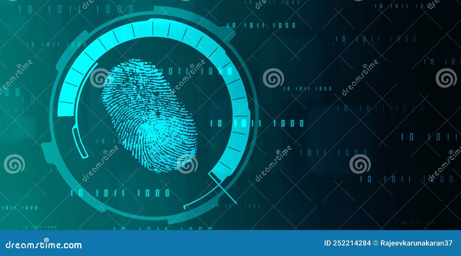 Fingerprint Scanning Identification System. Biometric Authorization and ...