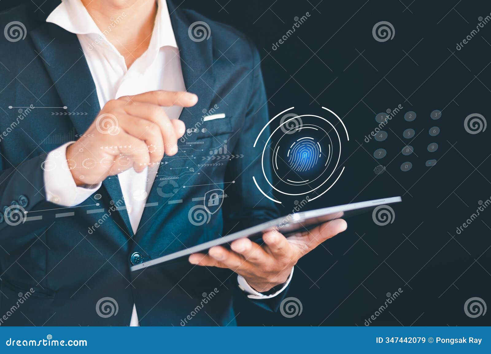 Fingerprint Scanning To Identify Data Access. Personal Information ...