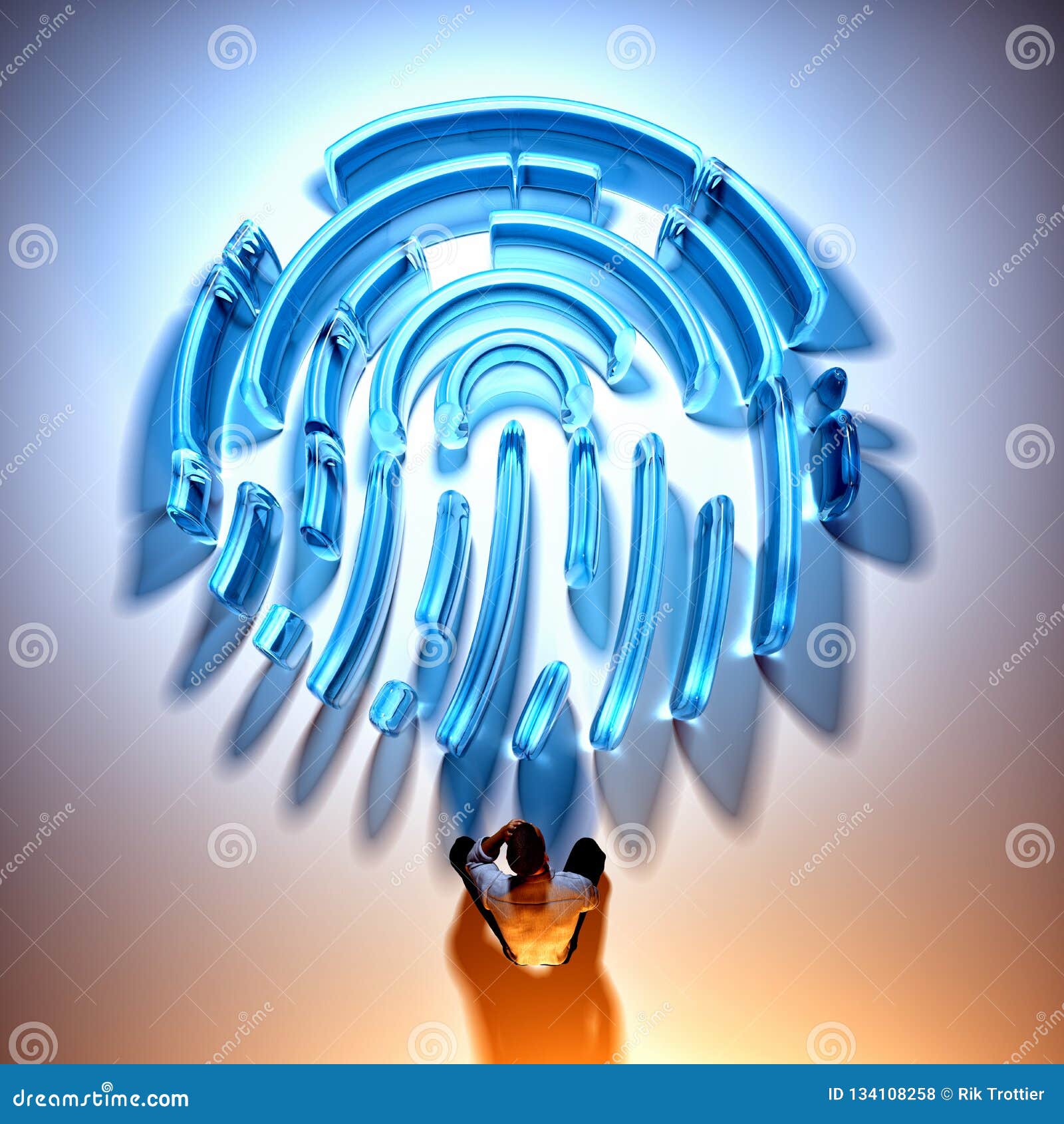 Fingerprint Security Hacker Stock Illustration - Illustration of ...