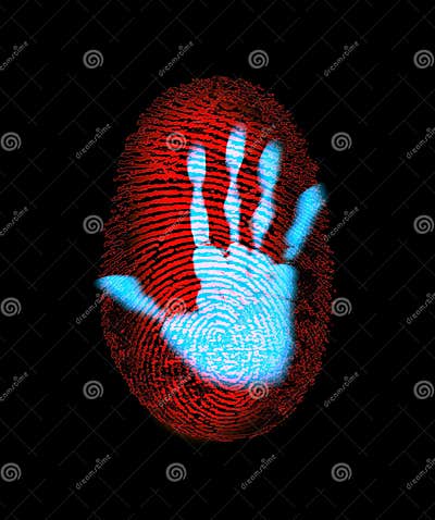 Fingerprint Security Hand Identity Theft Stock Illustration ...