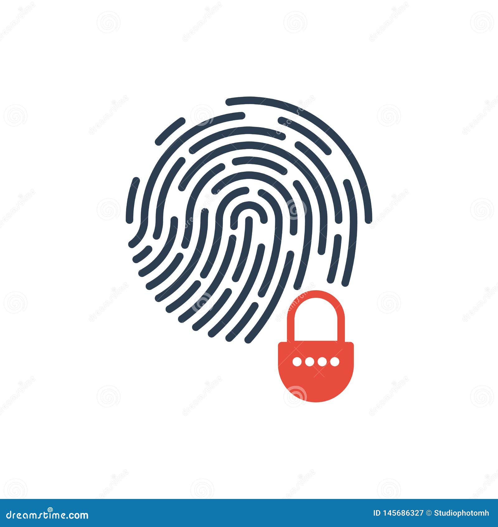 Fingerprint and Security Lock Secret System. Vector Icon Stock Vector ... Fingerprint and Security Lock Secret System. Vector Icon Stock Vector ...