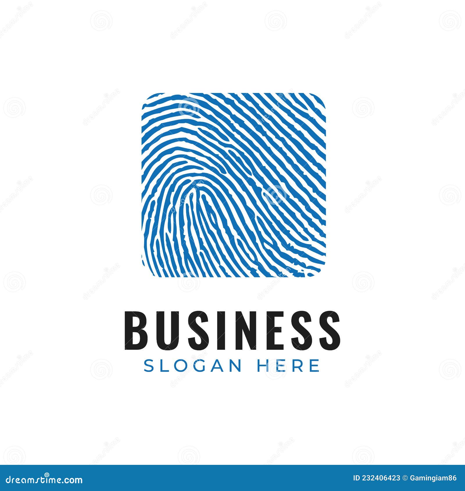Fingerprint Security Logo Design Insignia Stock Vector - Illustration ...