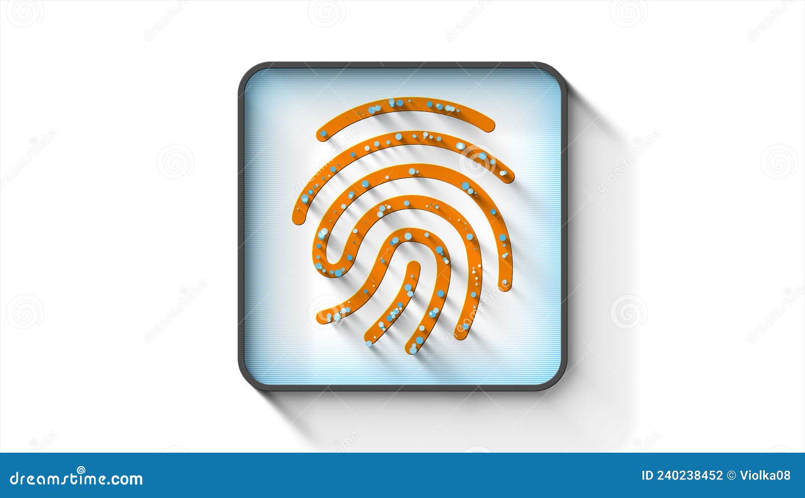 Fingerprint Sensor Scanner Symbol Icon for Biometric Verification ...