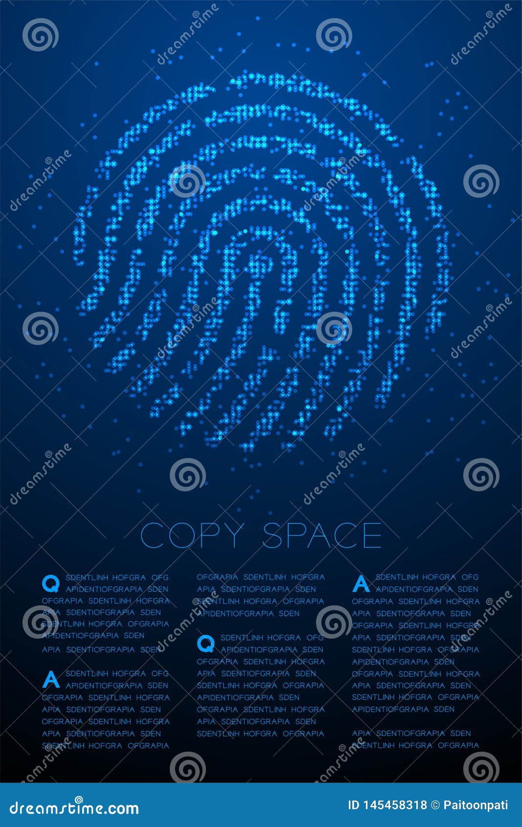 Fingerprint Shape Particle Geometric Bokeh Circle Dot Pixel Pattern ...