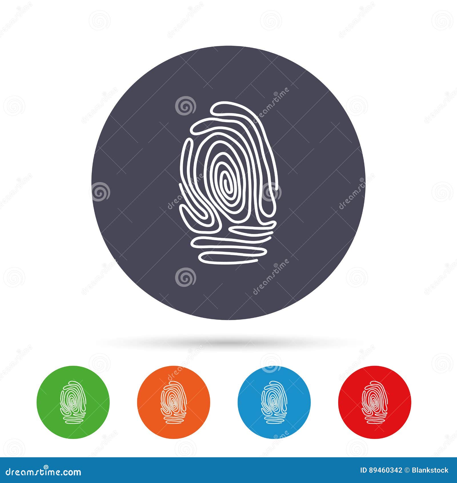 Fingerprint Sign Icon. Identification Symbol. Stock Vector ...